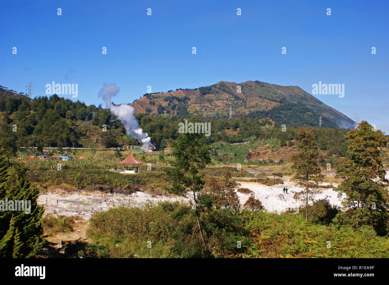 Kawah Sikidang Crater, Dieng Plateau, Wonosobo, Indonesia Stock Photo ...