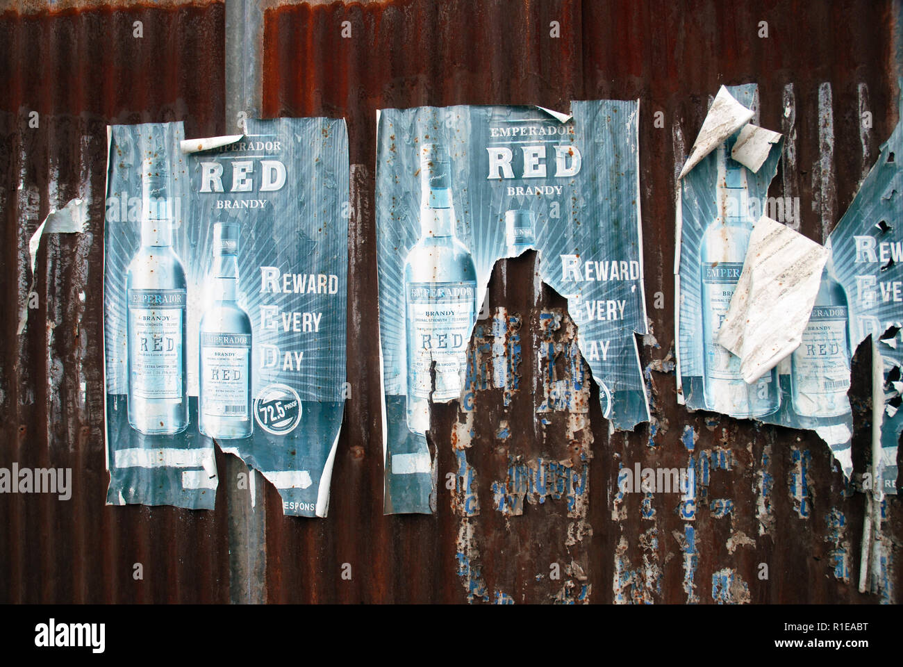 Emperador red brandy advert in Dumagette, Philippines Stock Photo - Alamy