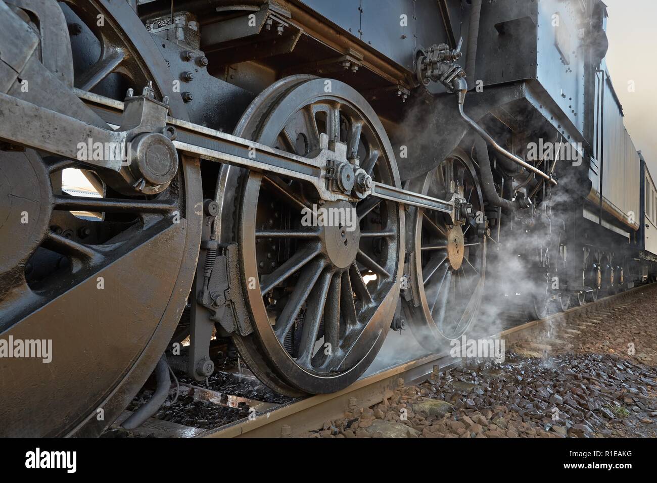 Steam Locomotive Closeup Stock Photo - Alamy