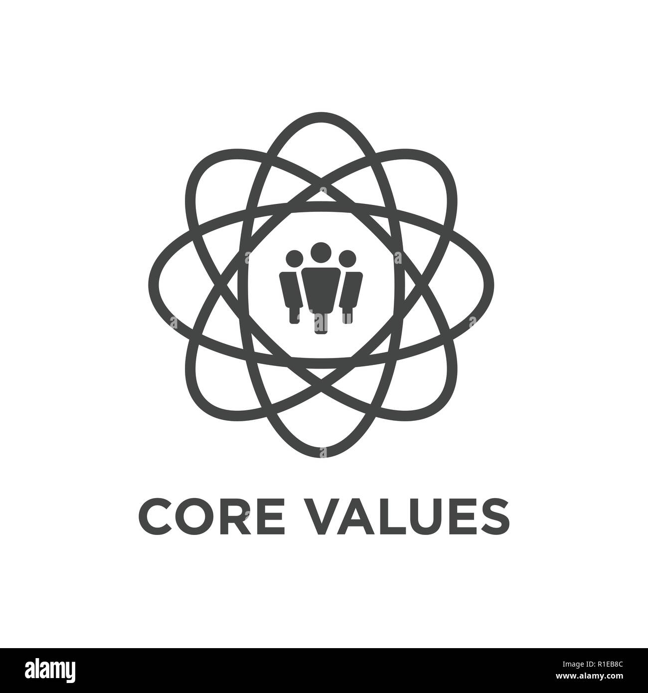 Core Values Outline or Line Icon Conveying Integrity & Purpose Stock Vector Image & Art - Alamy