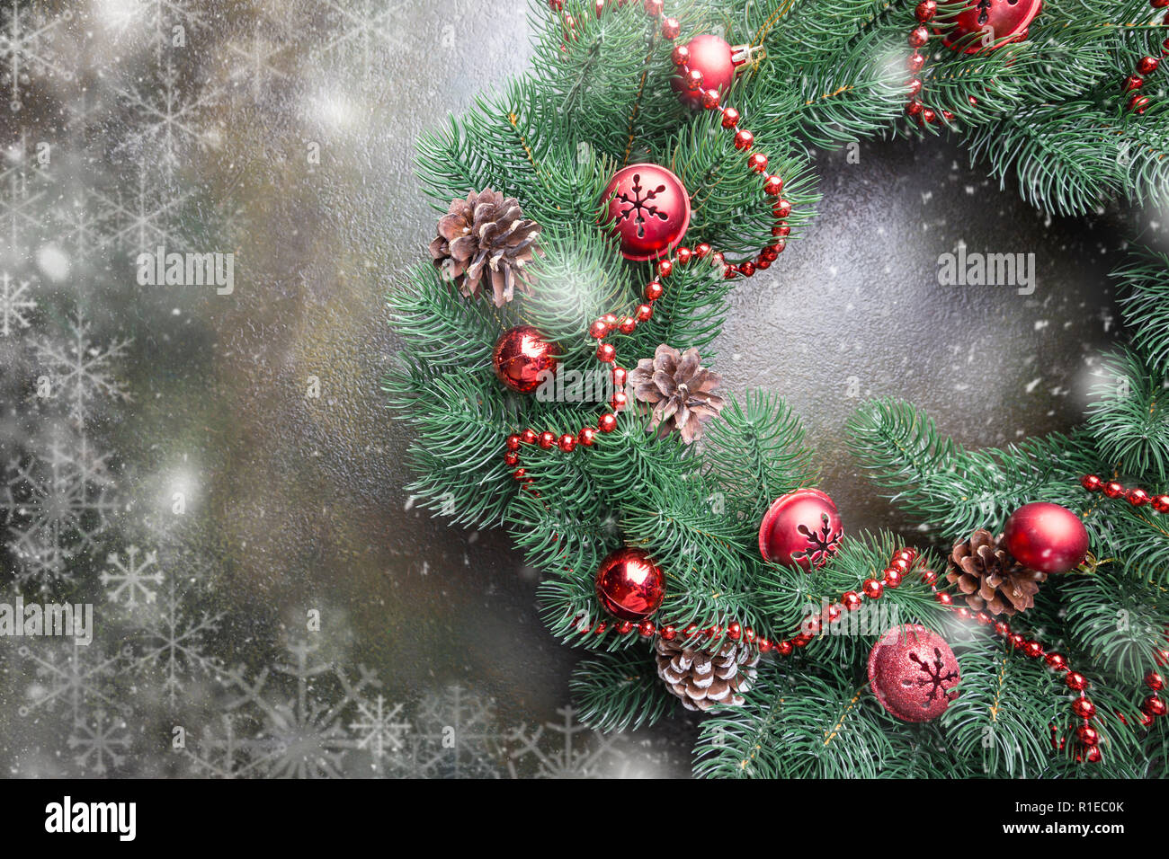 Christmas background with fir tree Stock Photo - Alamy
