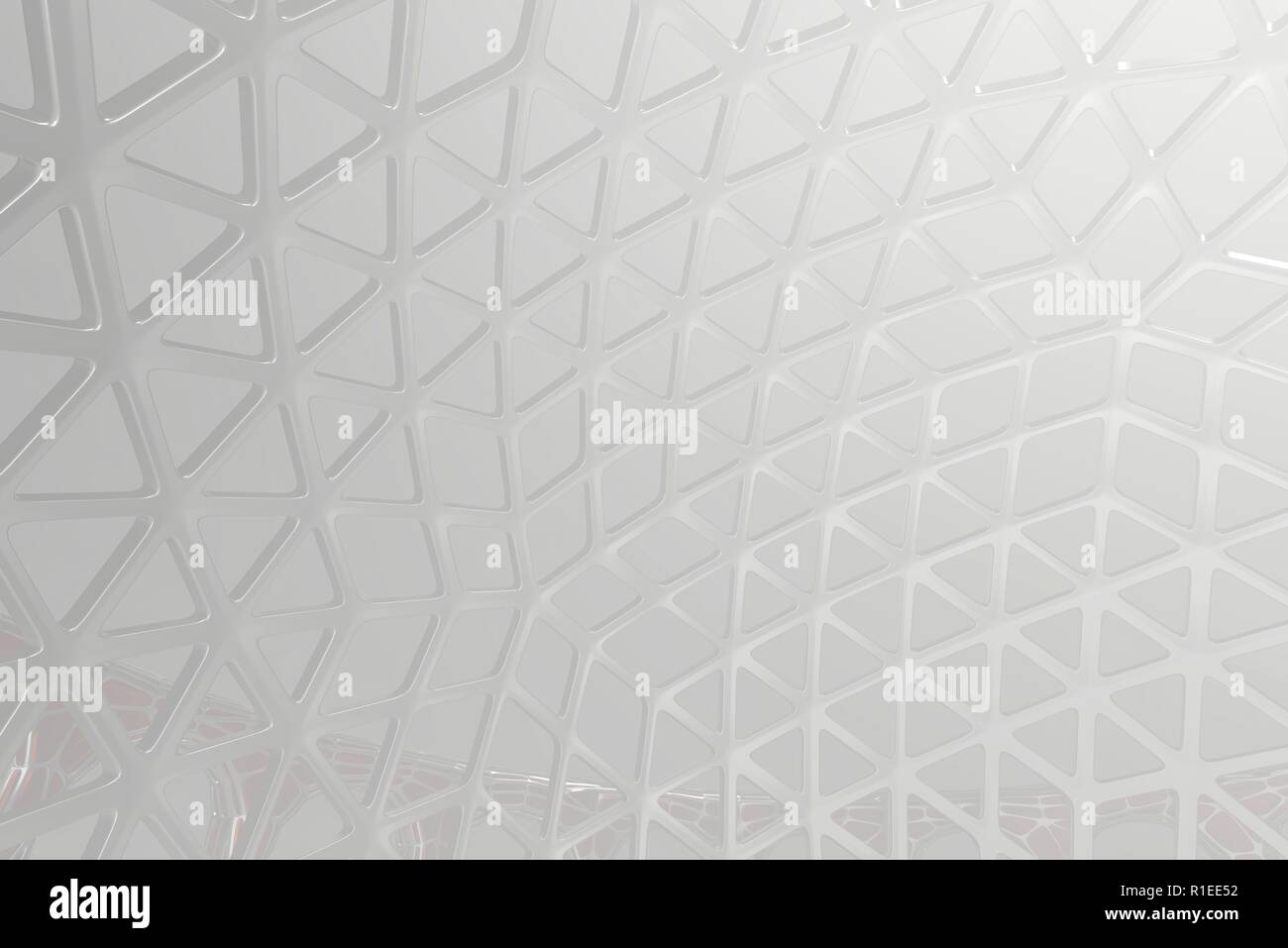 Abstract 3d rendering concept of high poly architecture with steel and ...