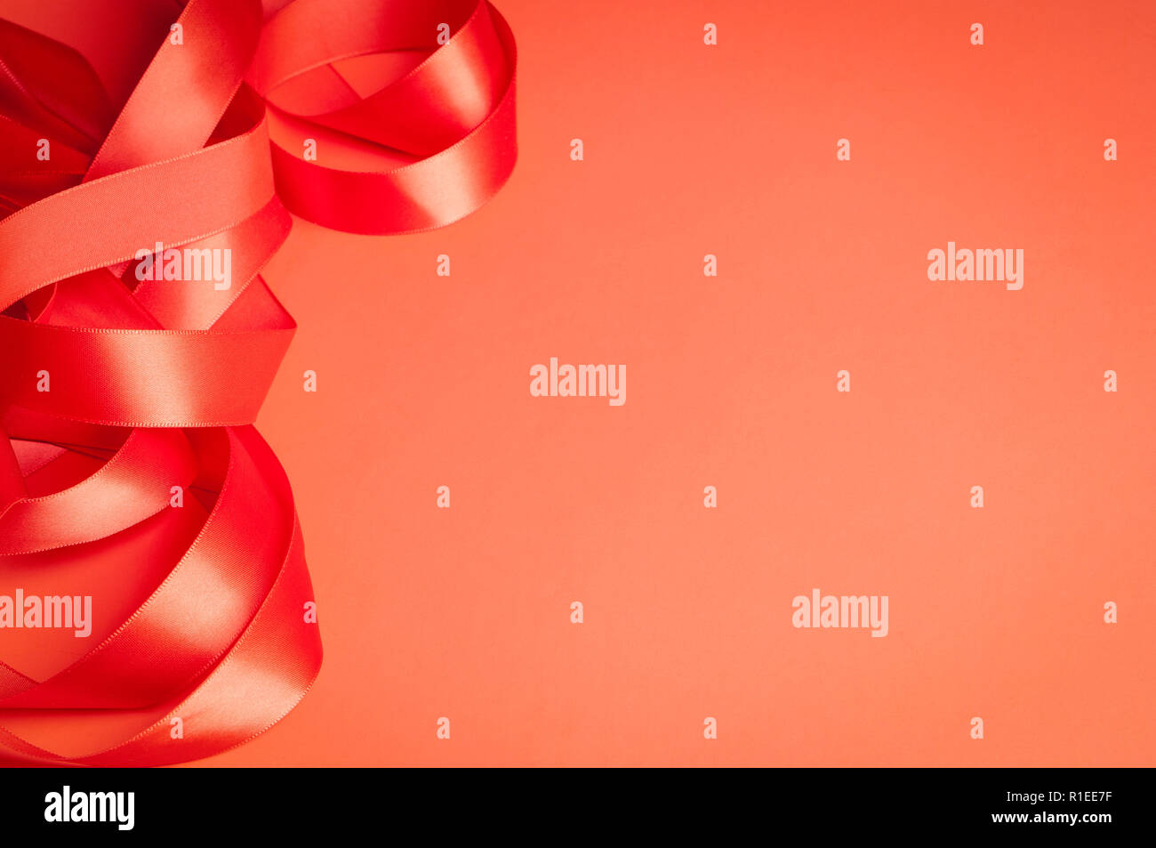 Red Satin Ribbon Background