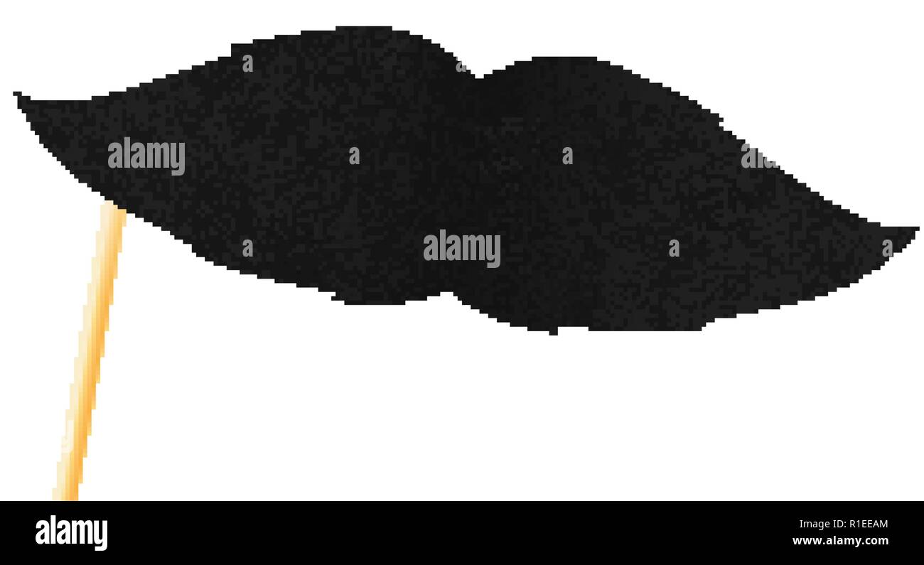Paper black mustache on Stock Vector Images - Alamy
