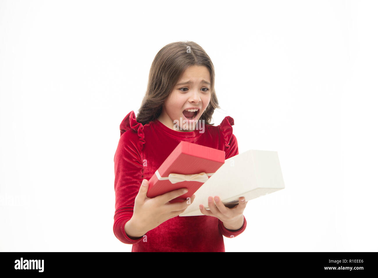 Disappointed, child, gift hi-res stock photography and images - Alamy