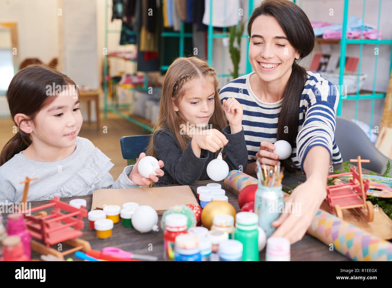 Happy family two kids making hi-res stock photography and images - Alamy