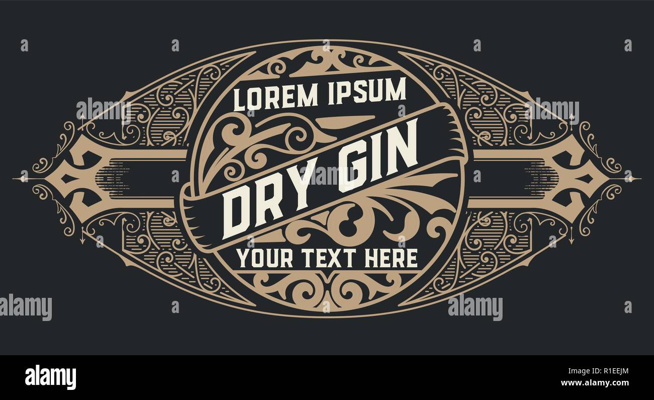 Elegant gin label Stock Vector Image & Art - Alamy