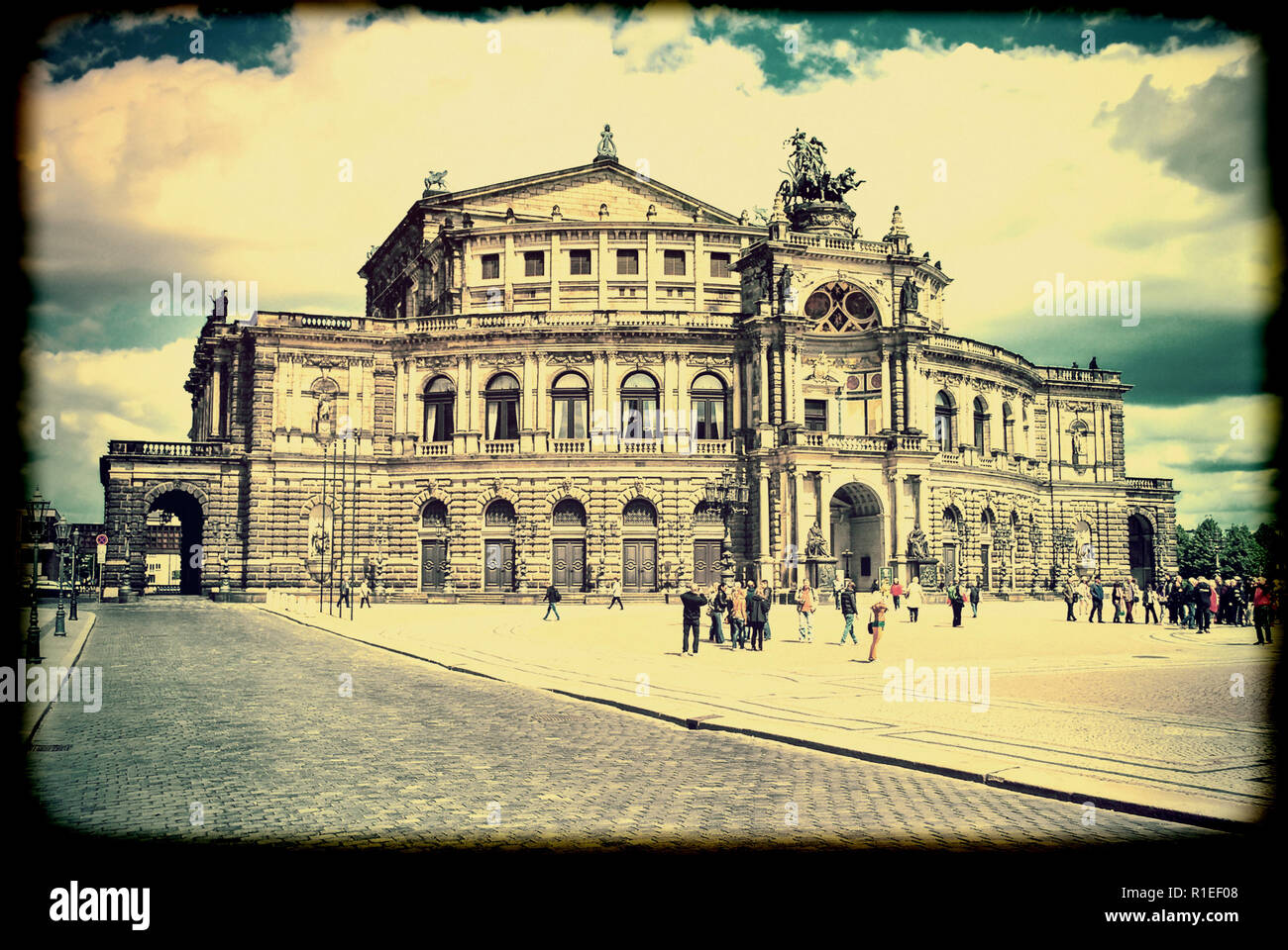 Dresden, Germany. May 13, 2014: Dresden State Opera, Semper Opera House ...