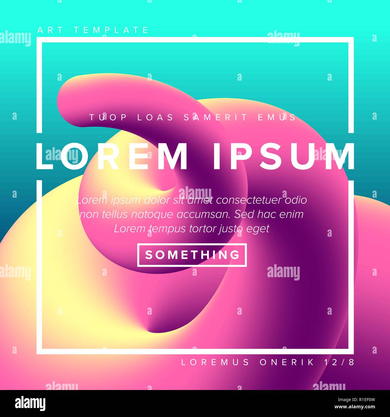 Modern vector flyer poster template with abstract shape and sample ...