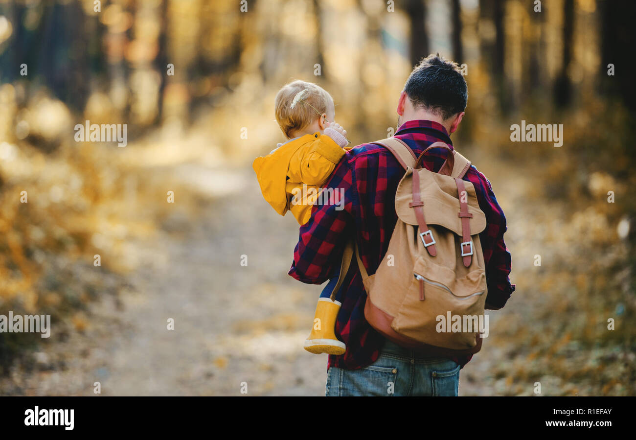 Back view father little daughter hi-res stock photography and images ...
