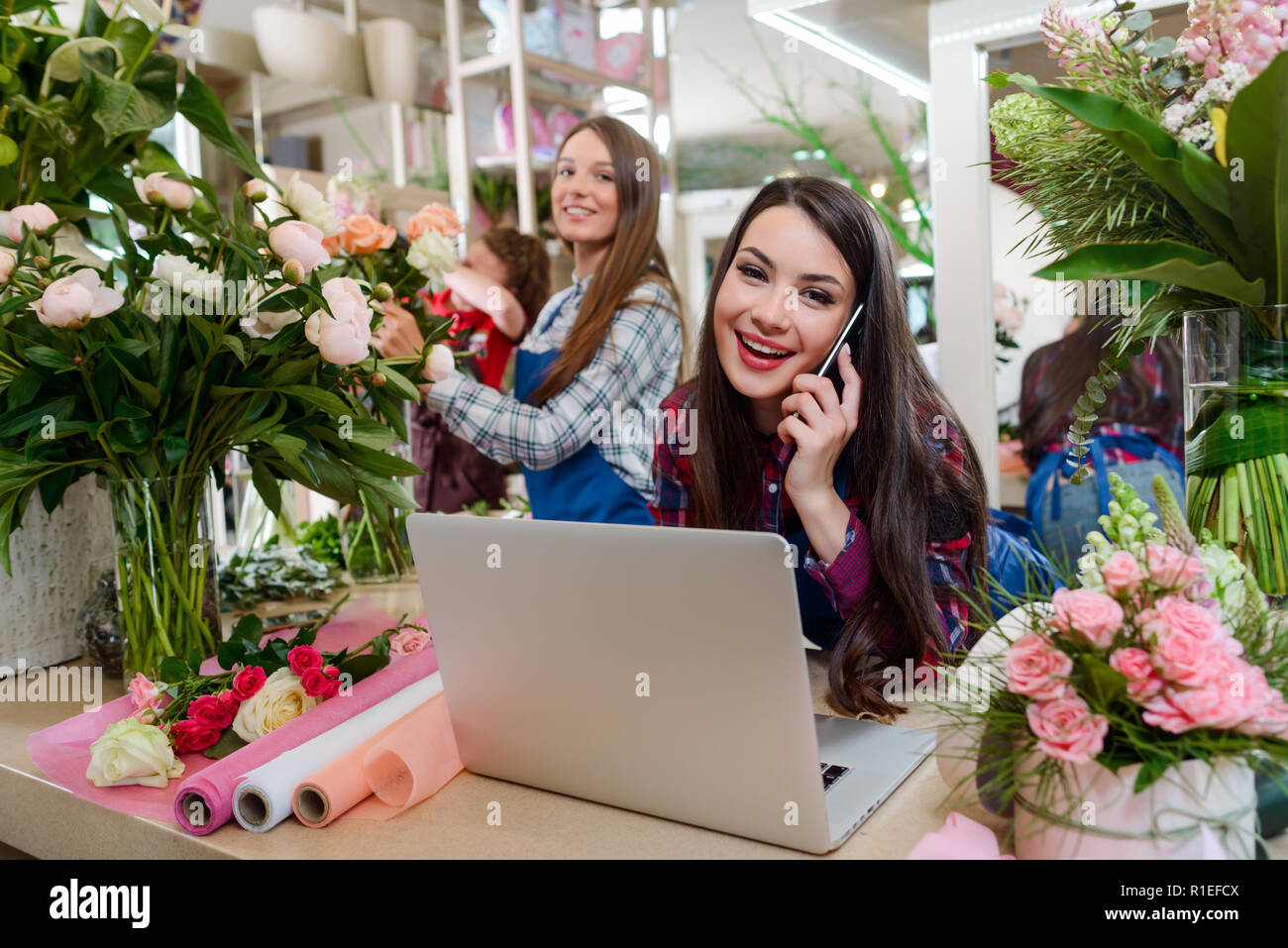 Woman taking an order Stock Photo - Alamy