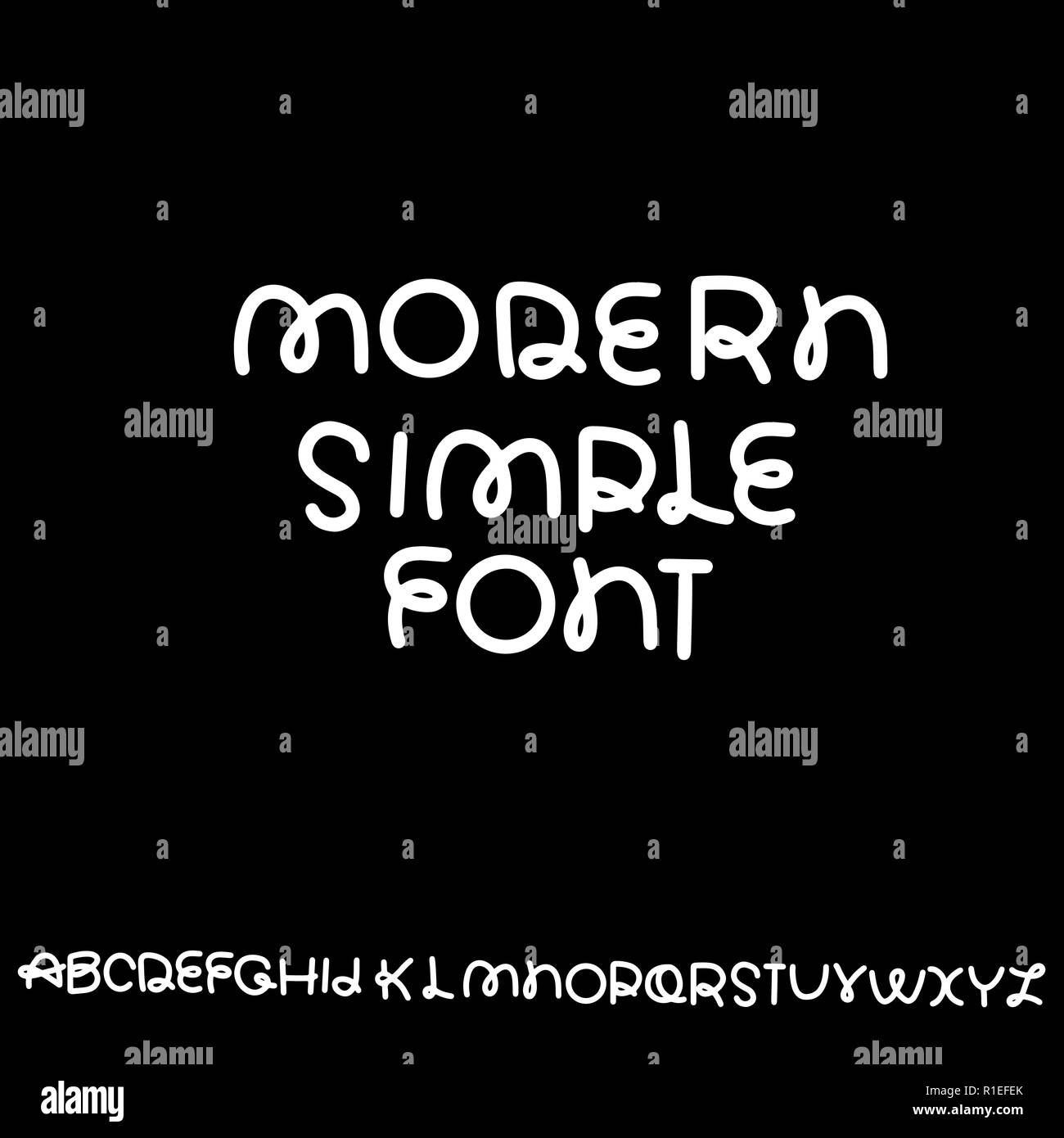 Simple alphabet. Modern font. Vector illustration Stock Vector Image ...