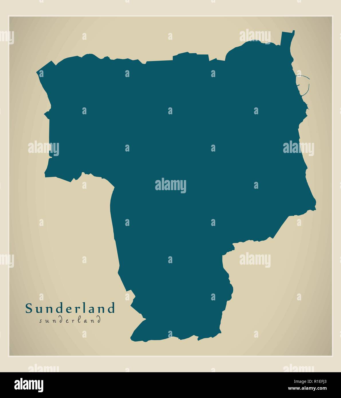 Sunderland map hi-res stock photography and images - Alamy