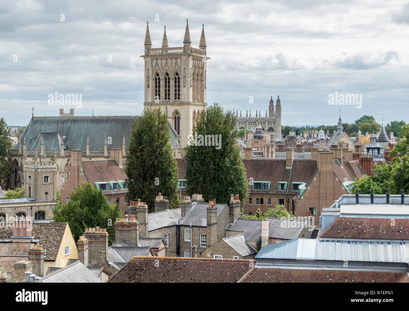 Rooftop views over Cambridge, England, UK Stock Photo - Alamy