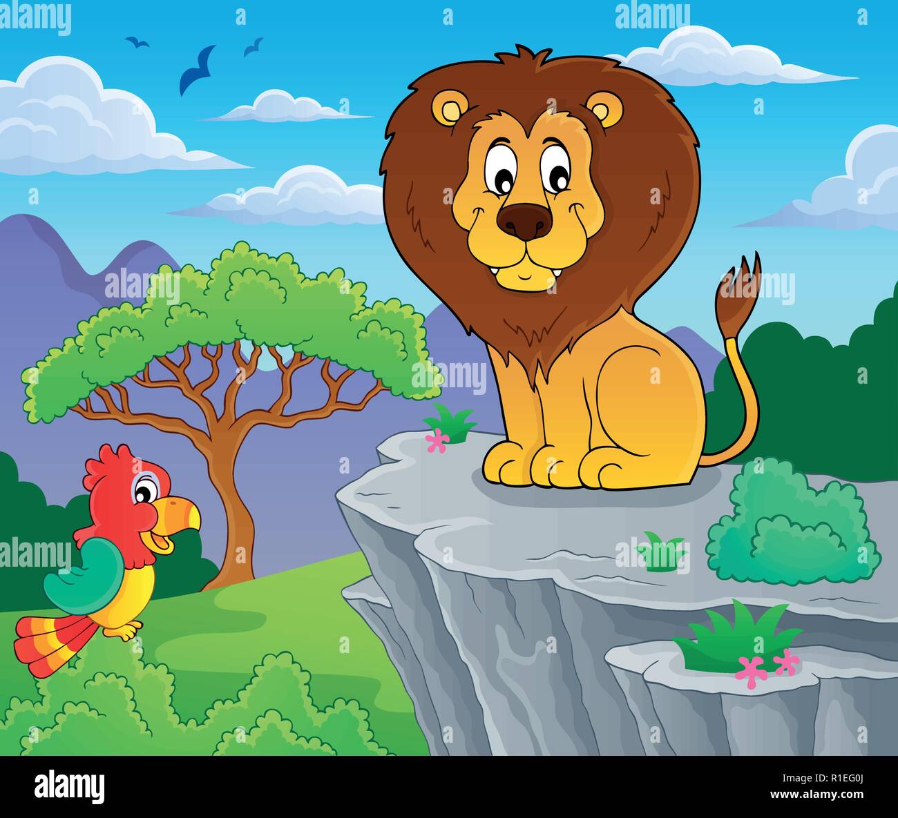 Lion theme image 3 - eps10 vector illustration Stock Vector Image & Art ...