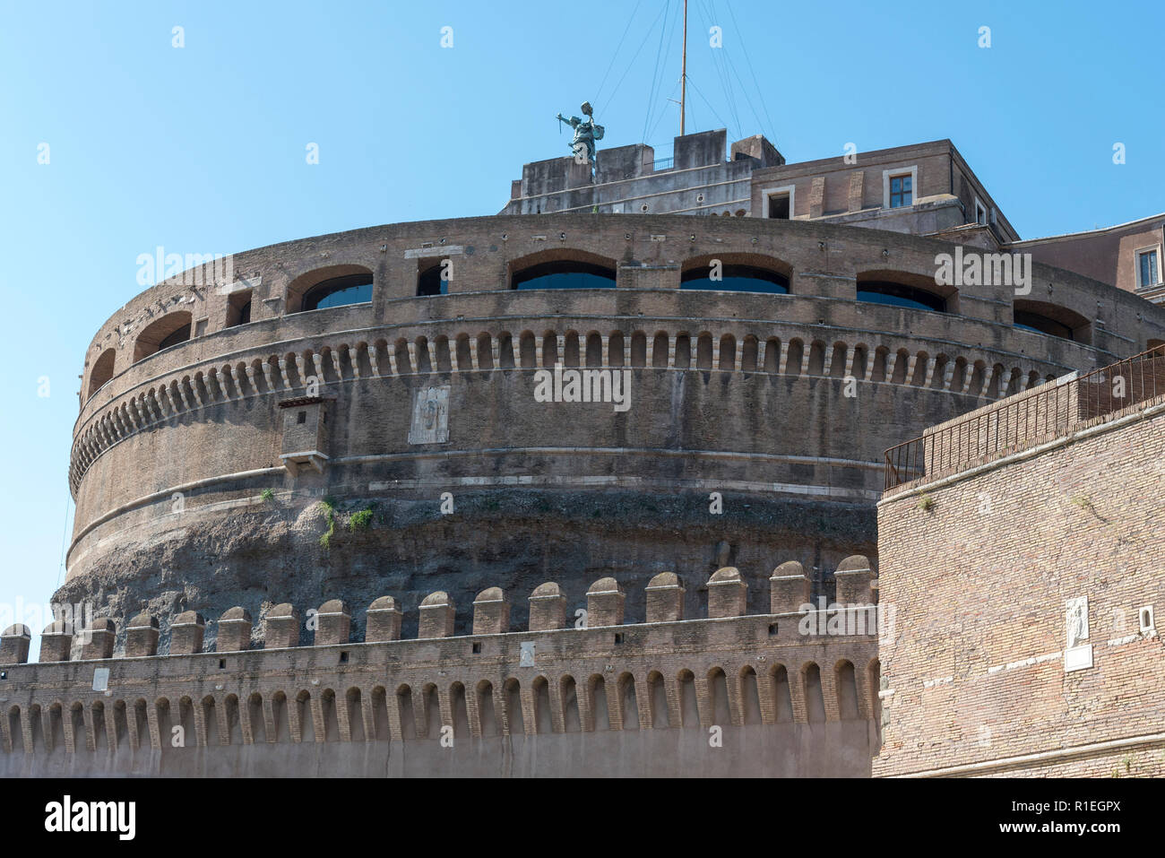 Close-up of Castel Sant'angelo, castle arches. Attraction of Rome in Italy Stock Photo - Alamy