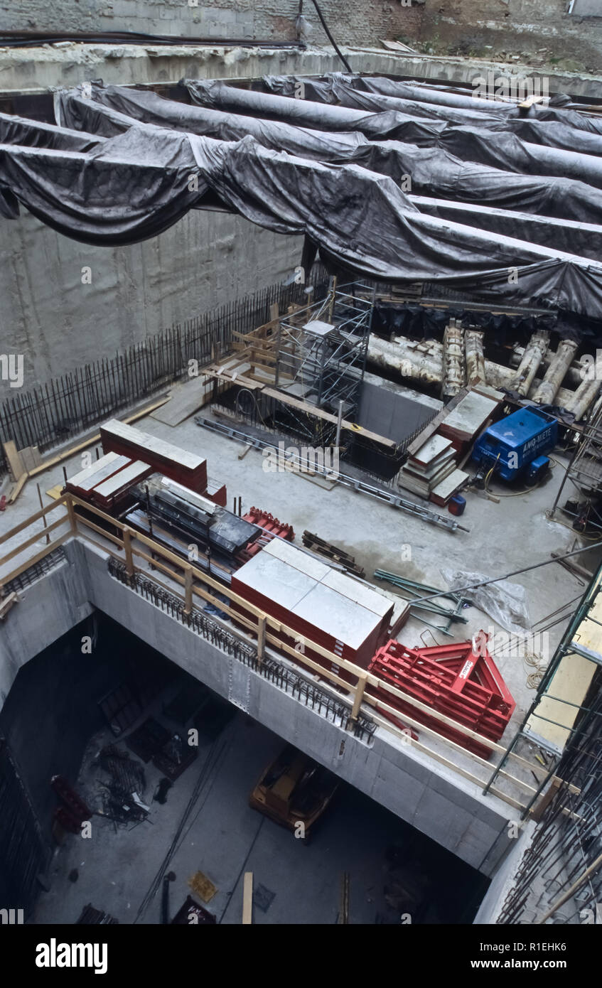 Wien, U-Bahn-Baustelle, Linie U2 zwischen Taborstraße und Praterstern ...