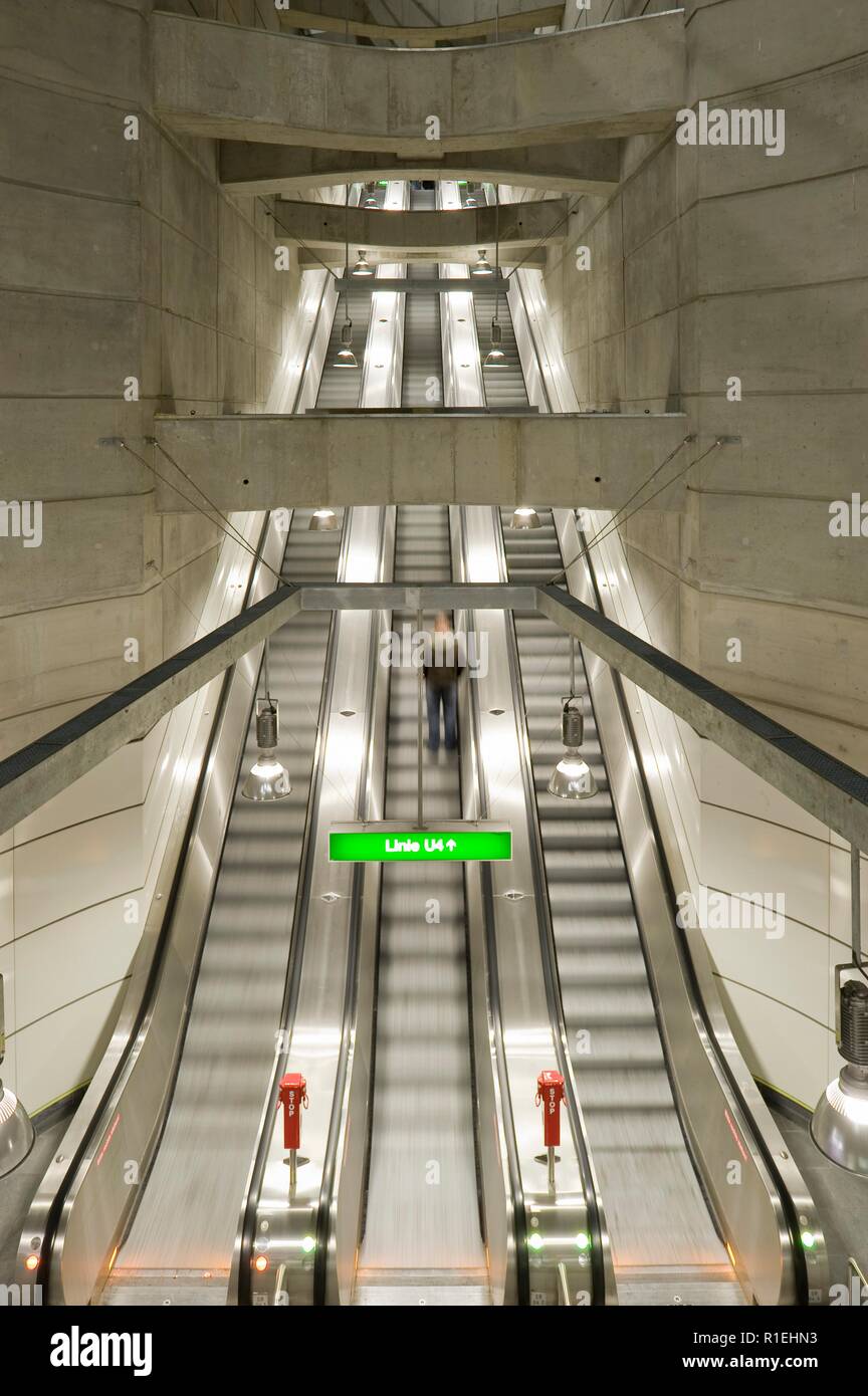 Wien, U-Bahnlinie U2, Station Schottenring, Architekt Gerhard Moßburger ...