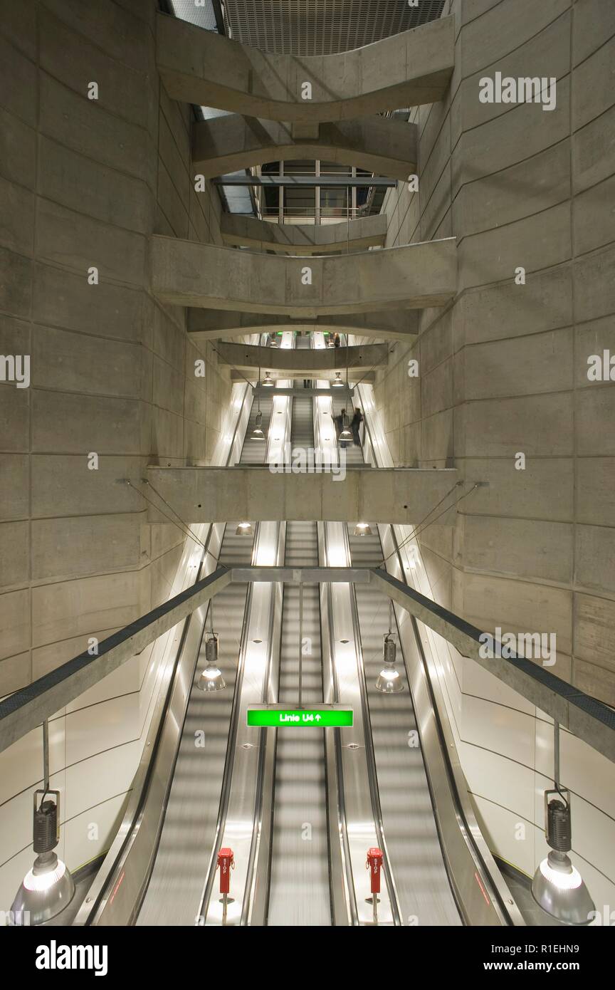 Wien, U-Bahnlinie U2, Station Schottenring, Architekt Gerhard Moßburger ...