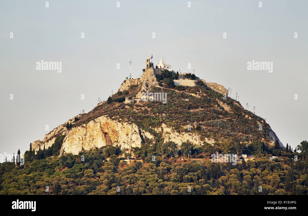 Mount Lycabettus in Athens. Greece Stock Photo - Alamy