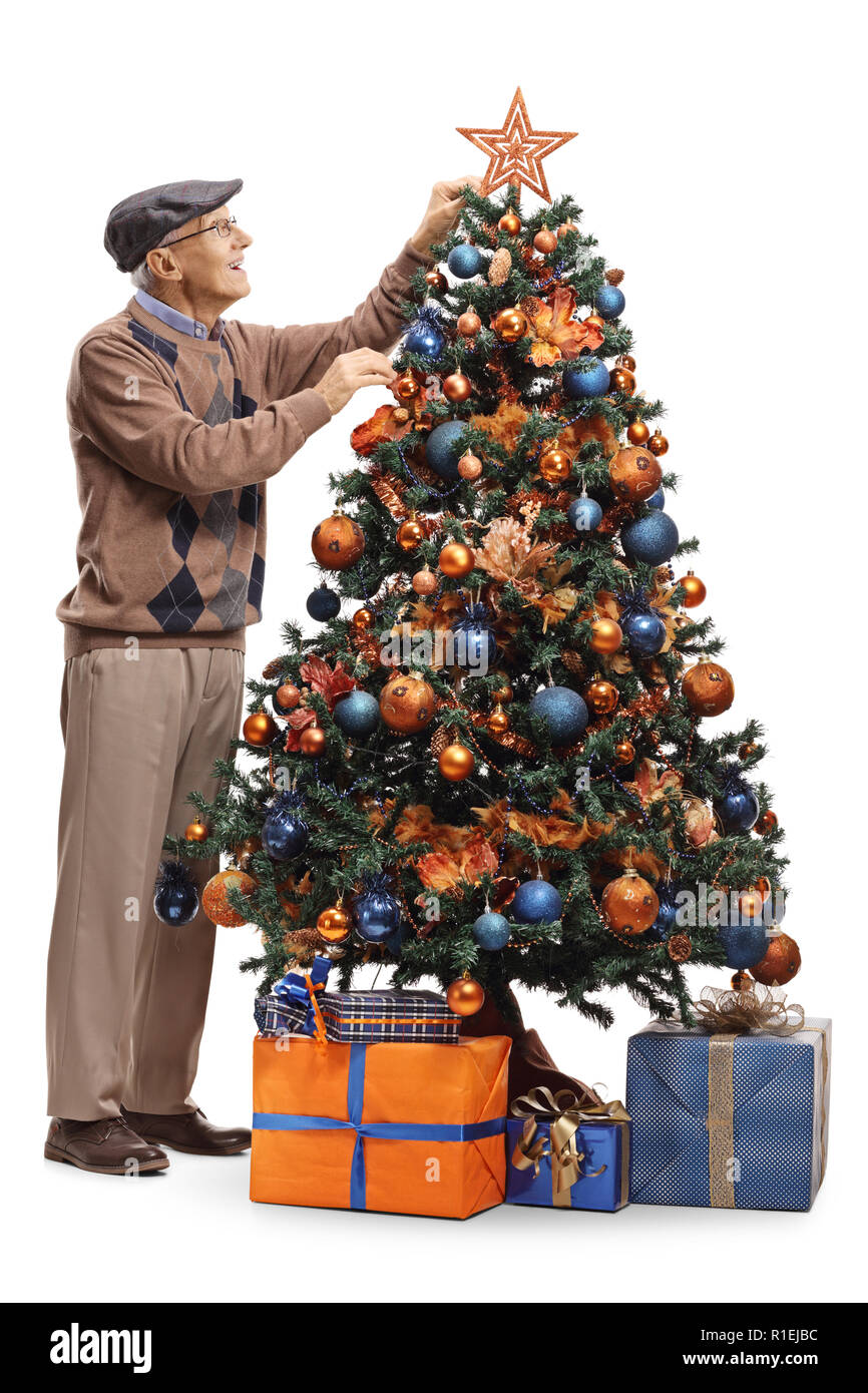 Mature man christmas tree not santa hi-res stock photography and images ...