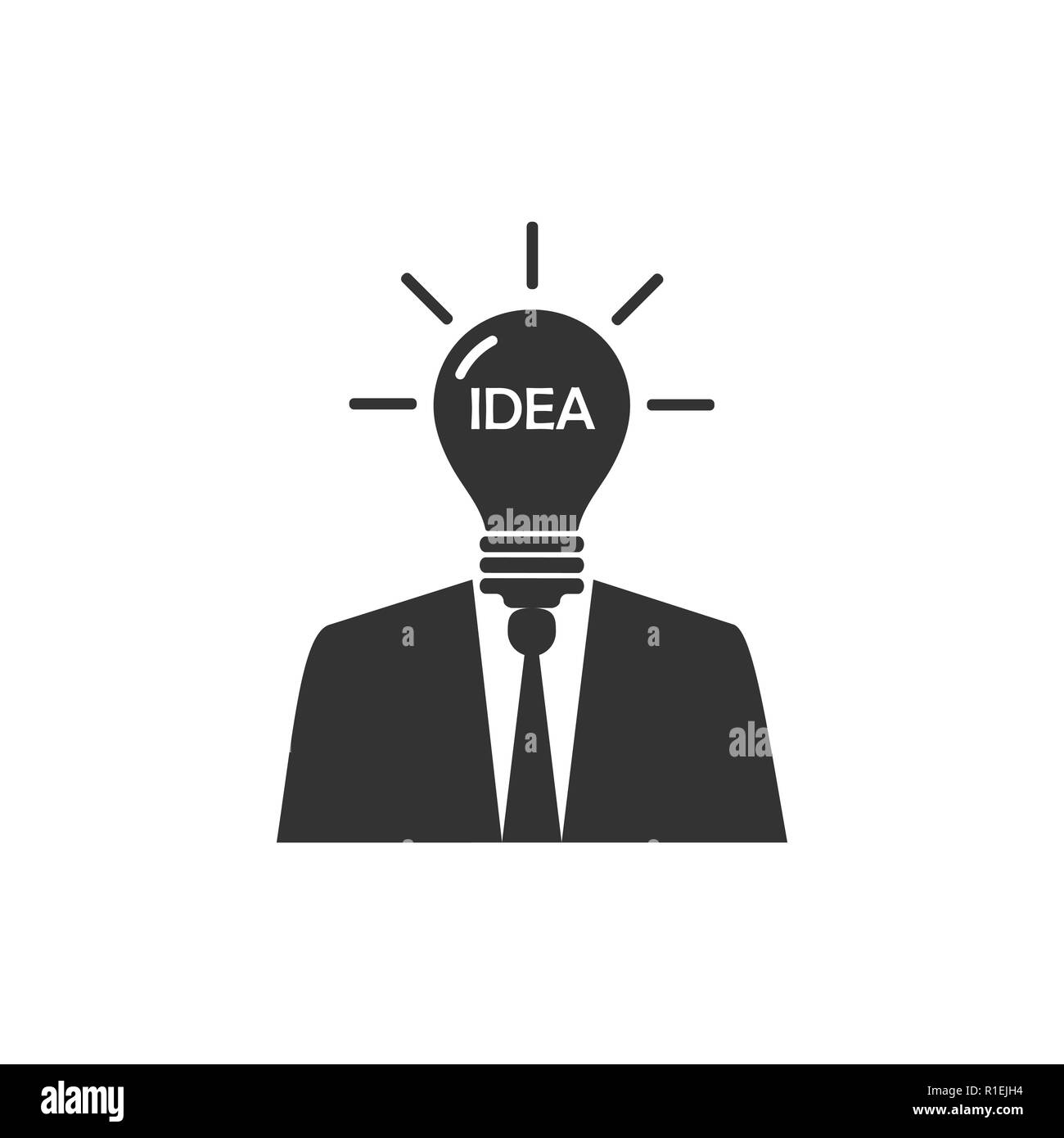 Businessman have an idea icon. Vector illustration, flat Stock Vector ...
