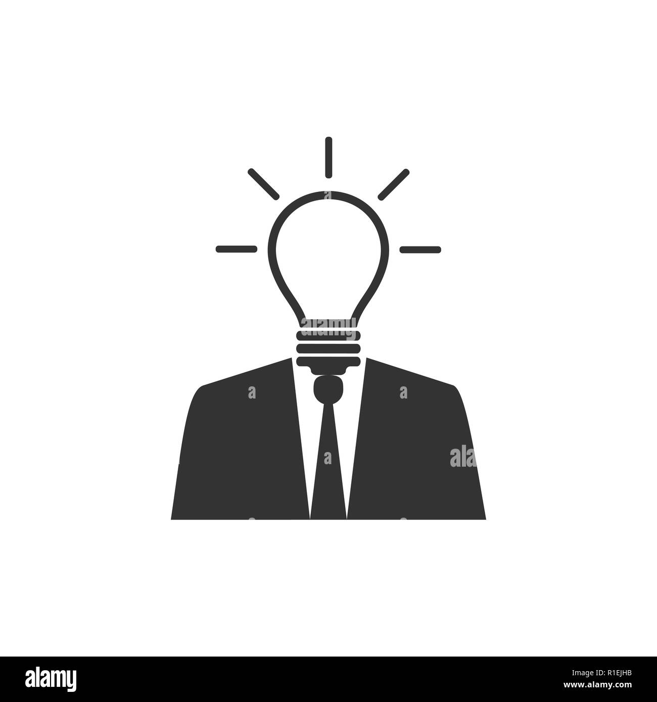 Businessman have an idea icon. Vector illustration, flat Stock Vector ...