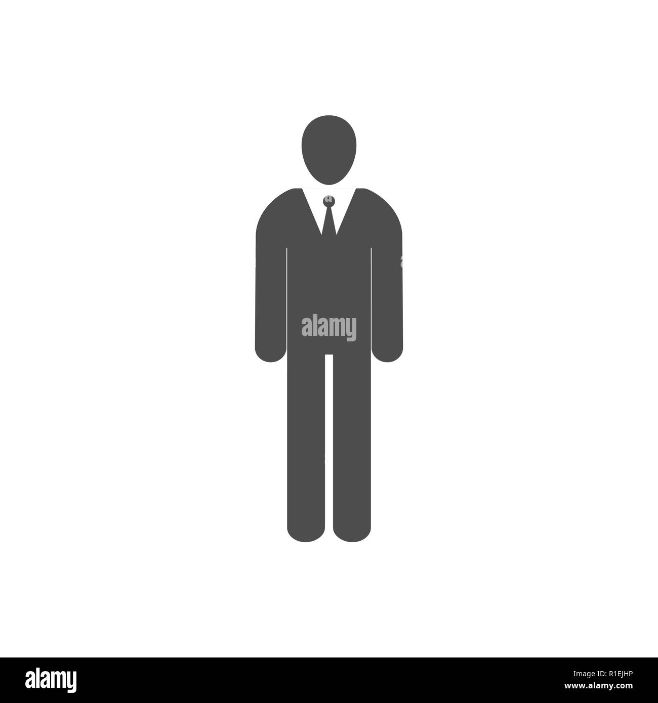 Business, businessman icon Vector illustration flat Stock Vector Image ...