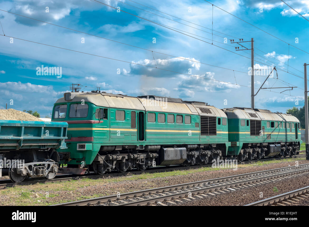 Cargo train locomotive hi-res stock photography and images - Alamy