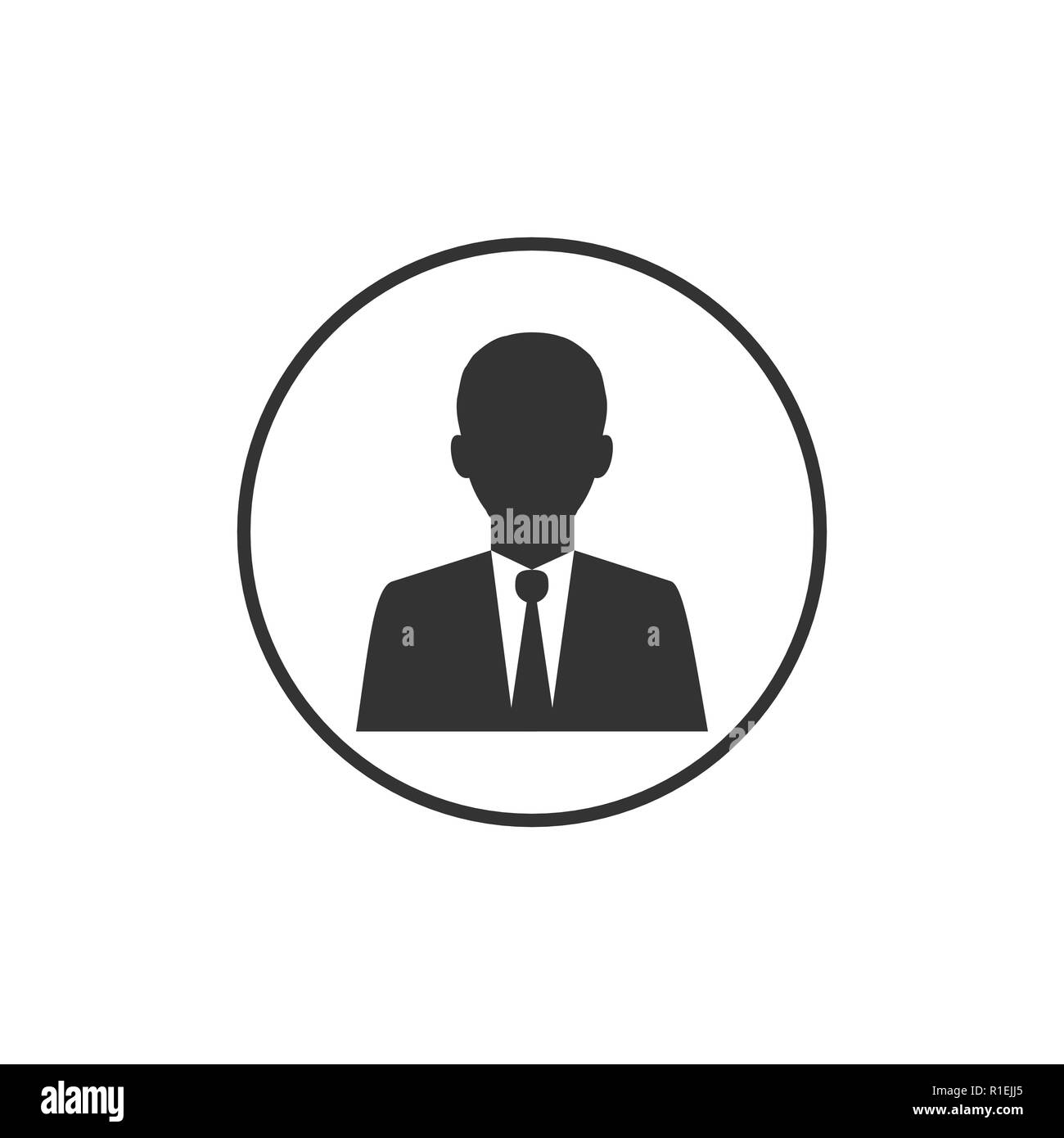 Businessman standing office thinking Stock Vector Images - Alamy