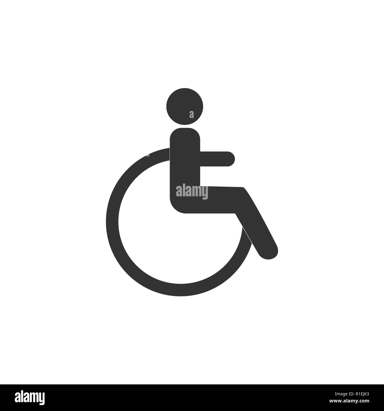 Disable icon. Person silhouette icon. Flat design Vector Stock Vector ...