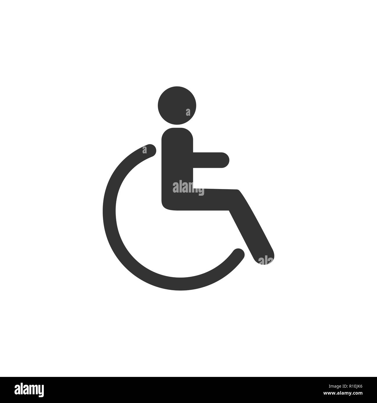 Disable icon. Person silhouette icon. Flat design Vector Stock Vector ...