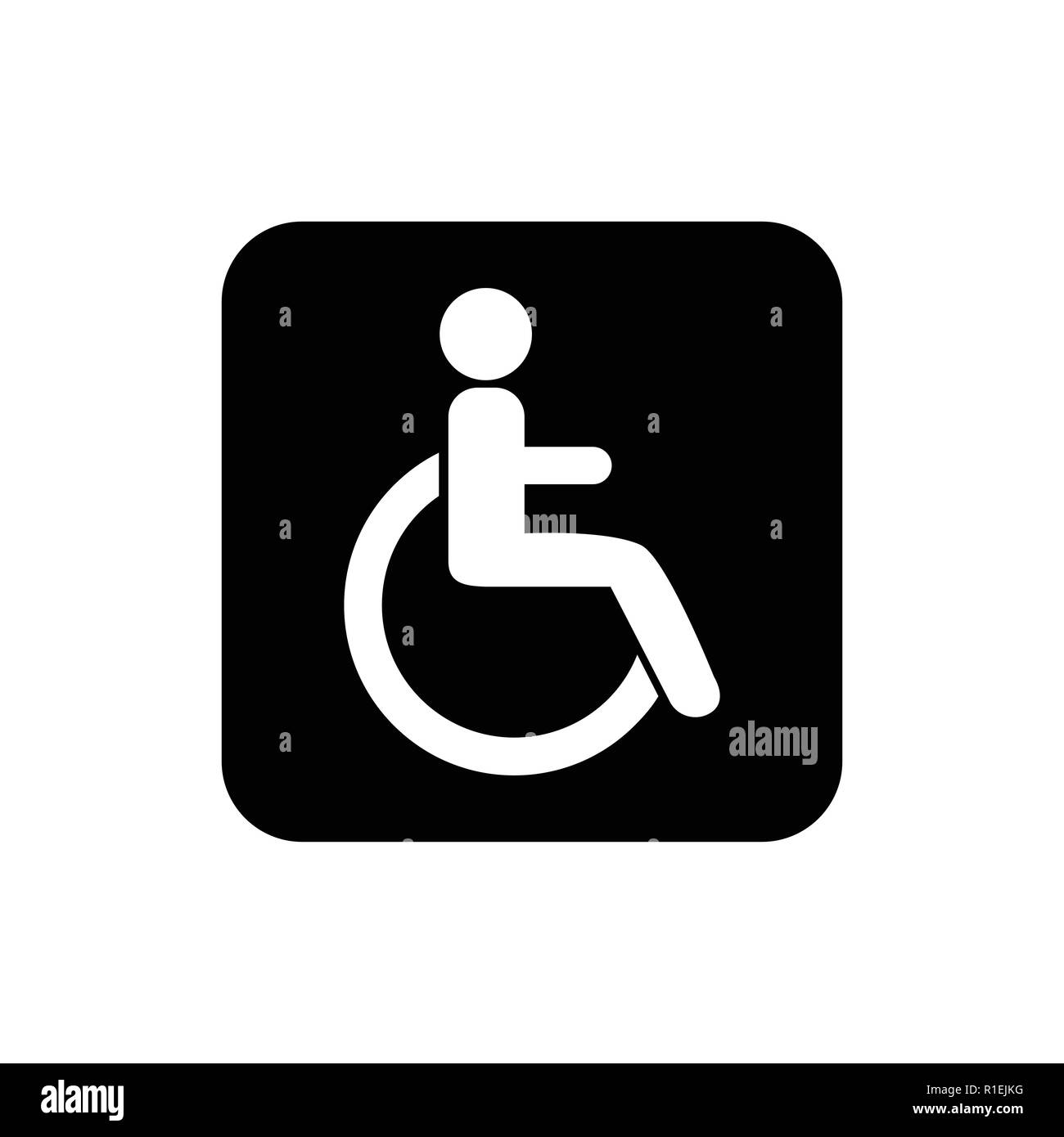 Disable icon. Person silhouette icon. Flat design Vector Stock Vector ...