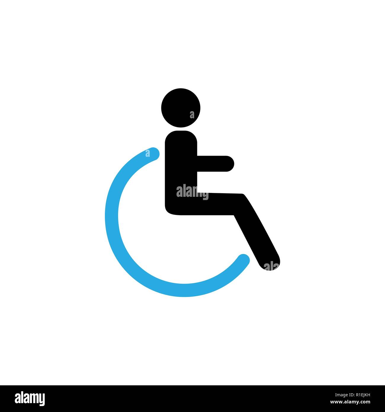 Disable icon. Person silhouette icon. Flat design Vector Stock Vector ...