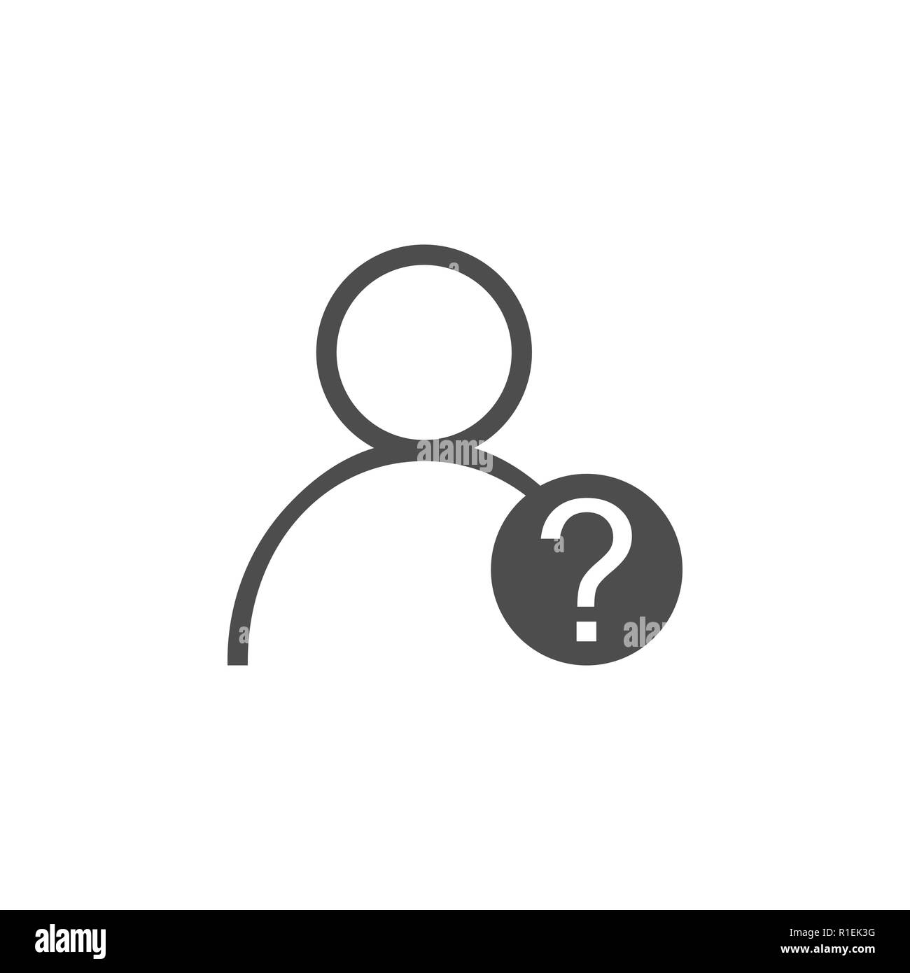 Question mark with user hi-res stock photography and images - Alamy
