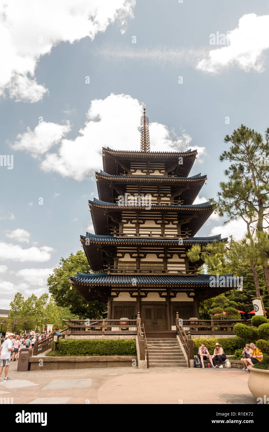 APRIL 25, 2018 - ORLANDO, FLORIDA: JAPAN PAVILLION AT EPCOT Stock Photo ...