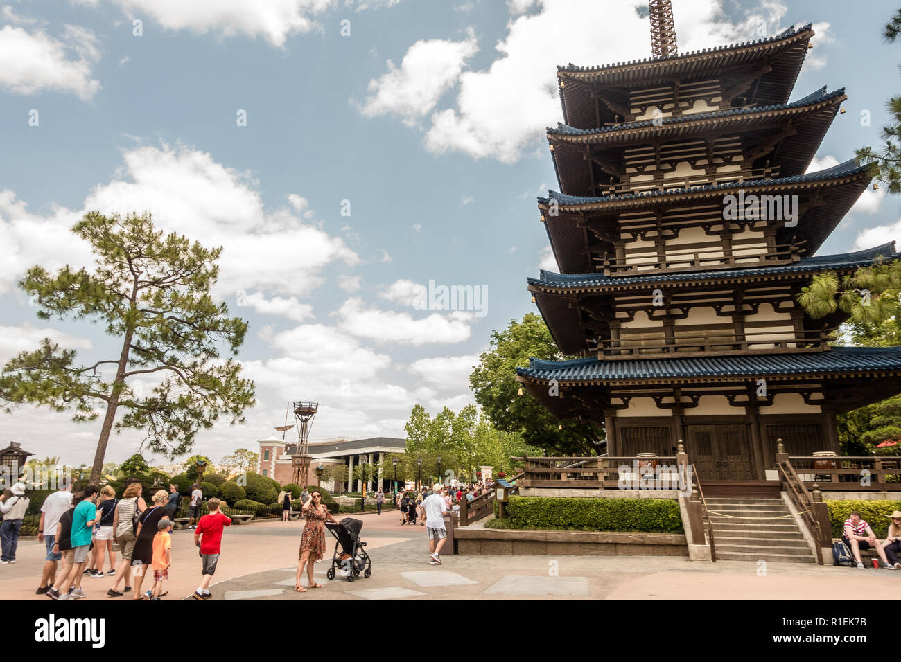 APRIL 25, 2018 - ORLANDO, FLORIDA: JAPAN PAVILLION AT EPCOT Stock Photo ...