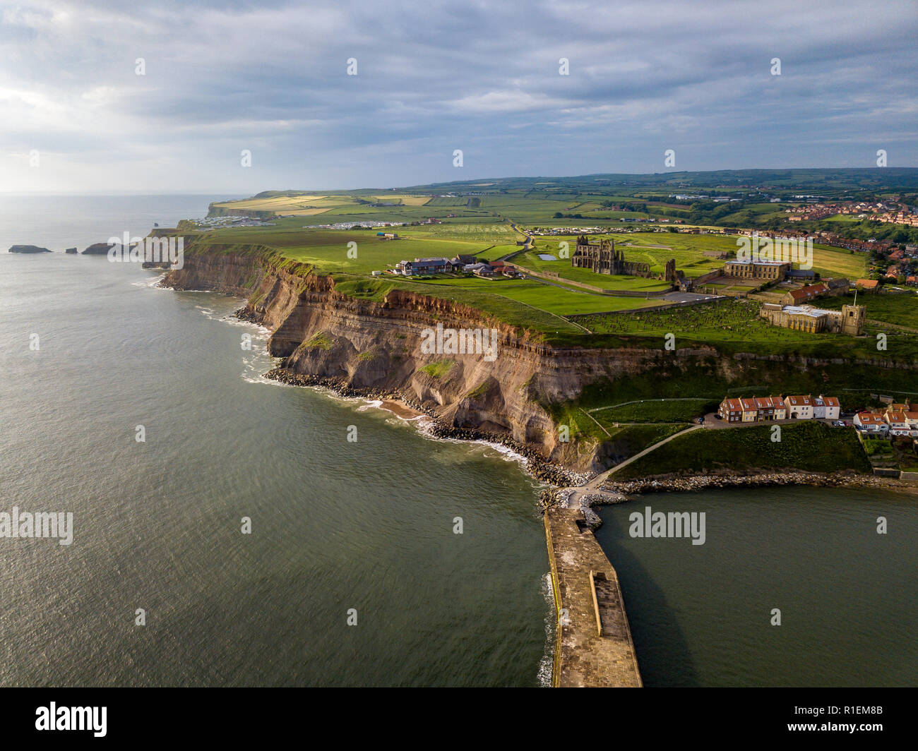 Whitby drone aerial hi-res stock photography and images - Alamy