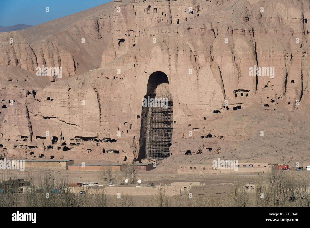 Buddha Cave In Cliff Where 4th & 5th Century Male Buddha Statue Was ...