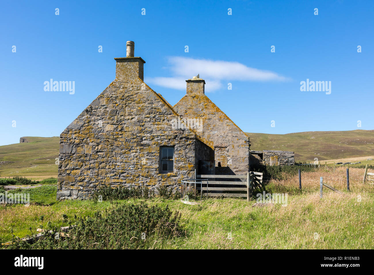 Abandoned farm house, Fair Isle, Shetland Stock Photo - Alamy