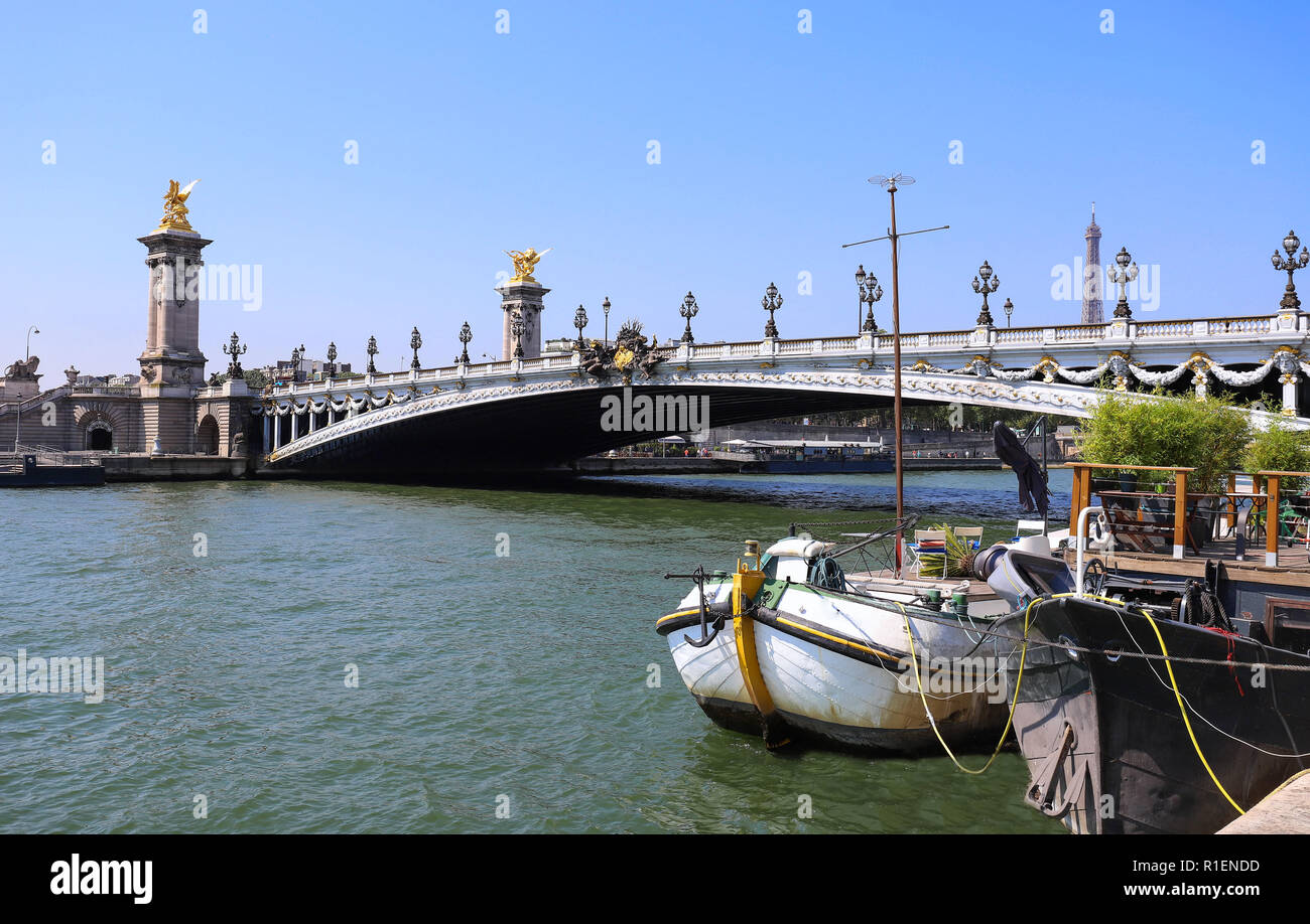 The famous Alexandre III bridge in Paris, France Stock Photo - Alamy
