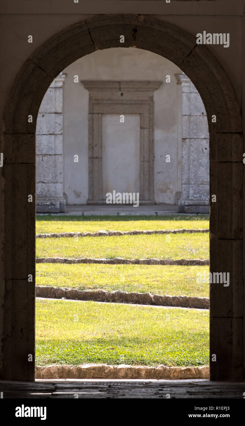Tyrrhenian sea through arches hi-res stock photography and images - Alamy