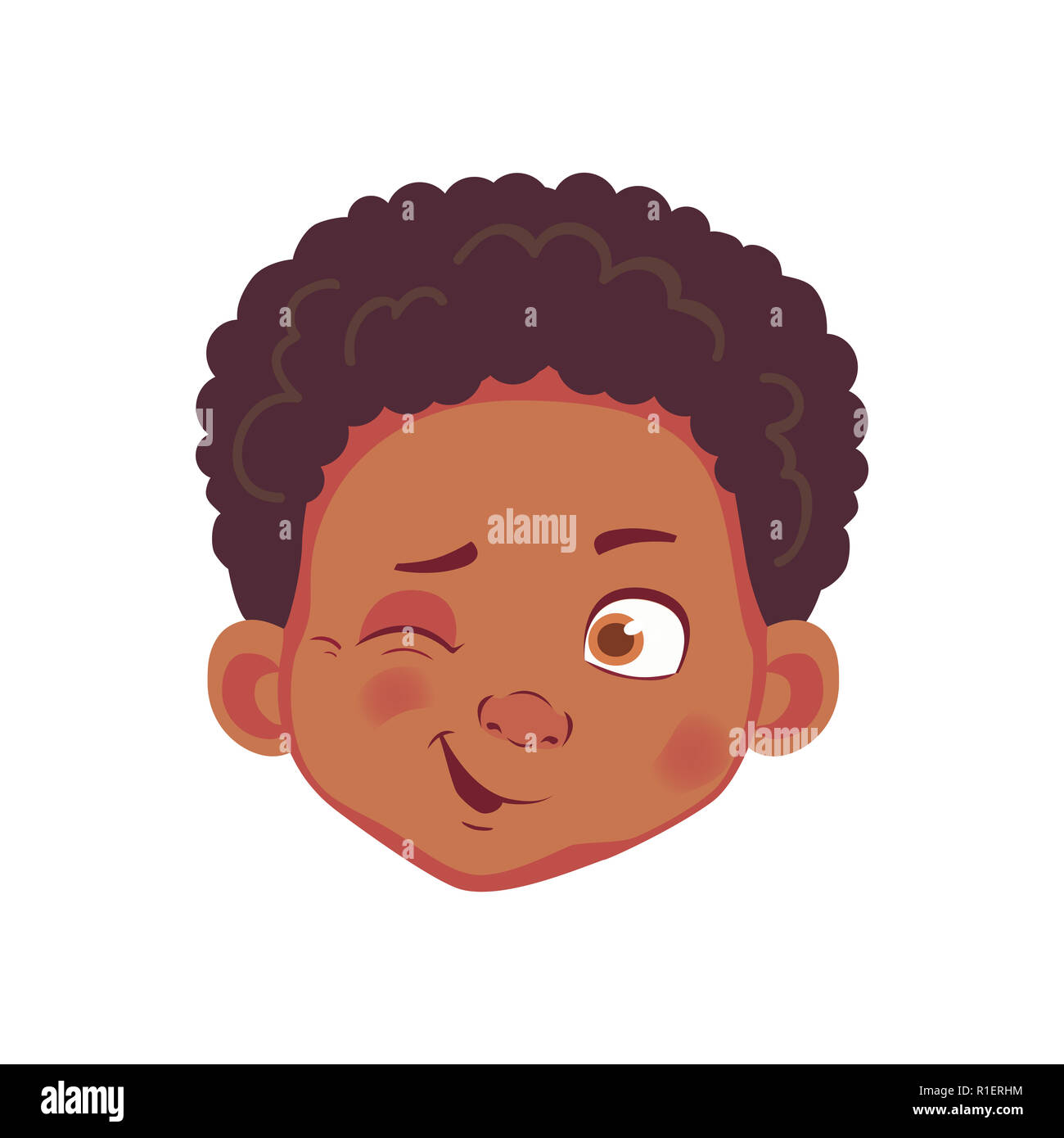 Face of African boy. Emotions of african american boy. Facial ...