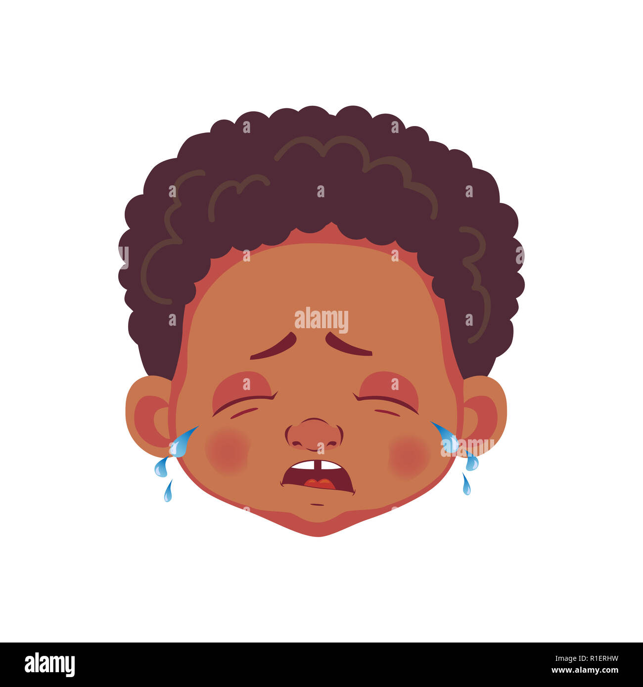 Face of African boy. Emotions of african american boy. Facial ...