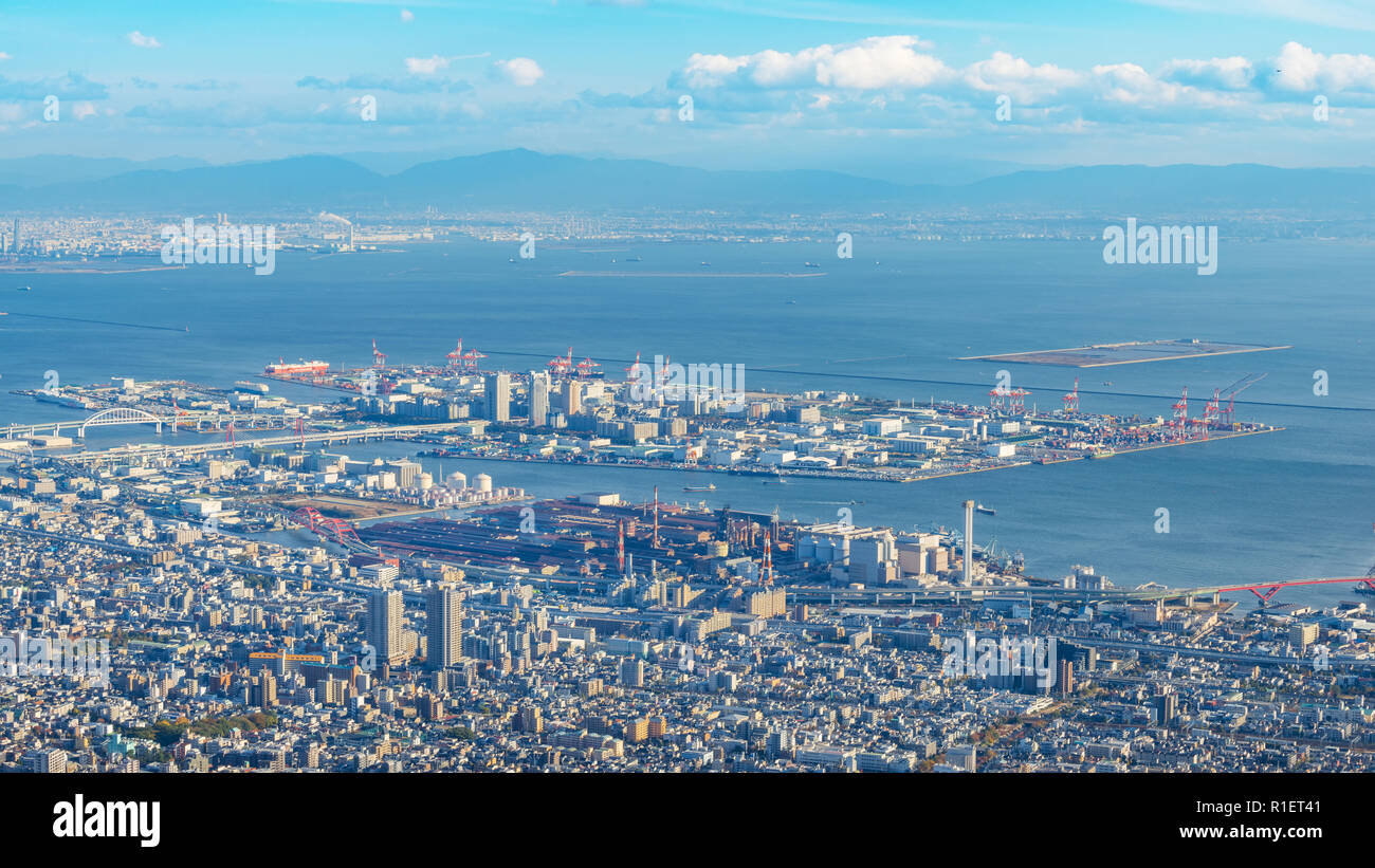 Aerial view of Kobe City,Japan Stock Photo - Alamy