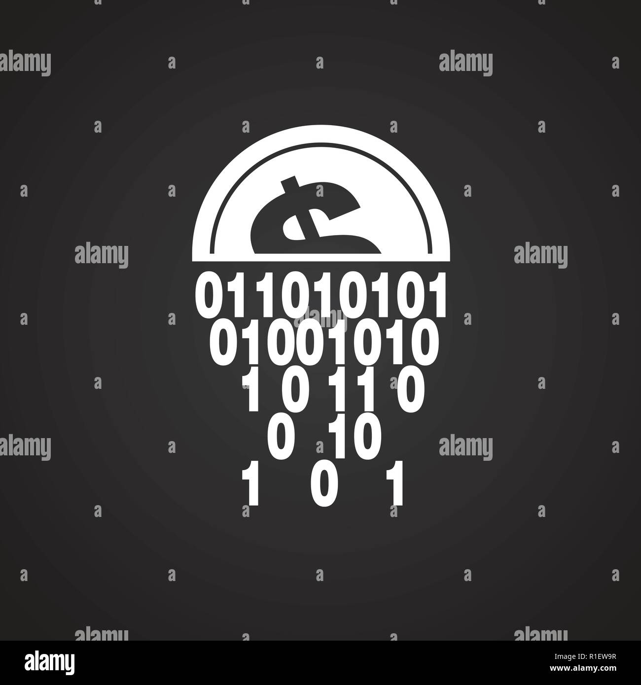 Crypto currency conversion on black background Stock Vector Image & Art ...