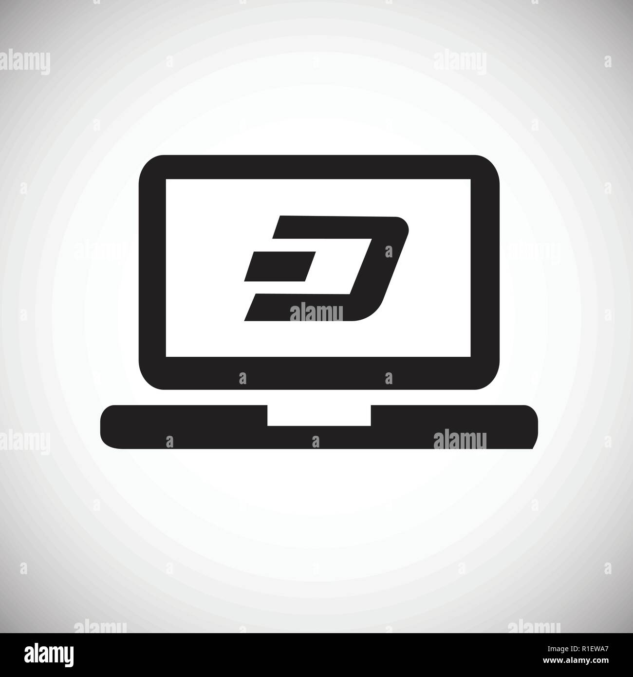 Dash coin computer on white background Stock Vector Image & Art - Alamy