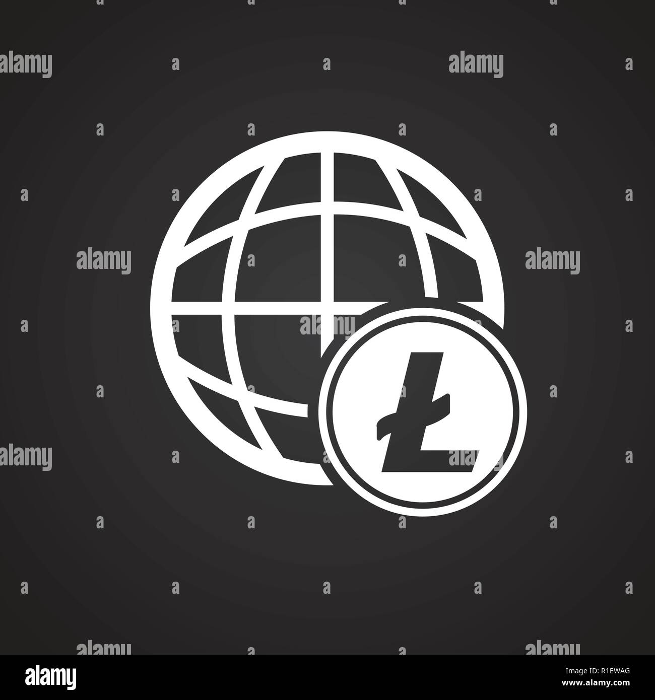 Money sack on pile Stock Vector Images - Alamy