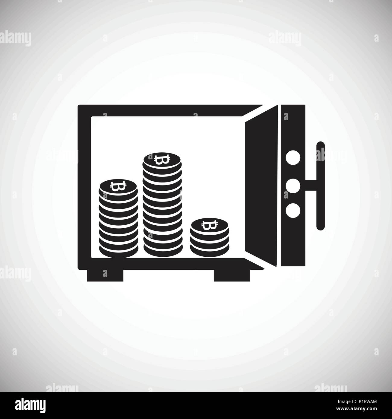 Bitcoin safe on white background Stock Vector Image & Art - Alamy