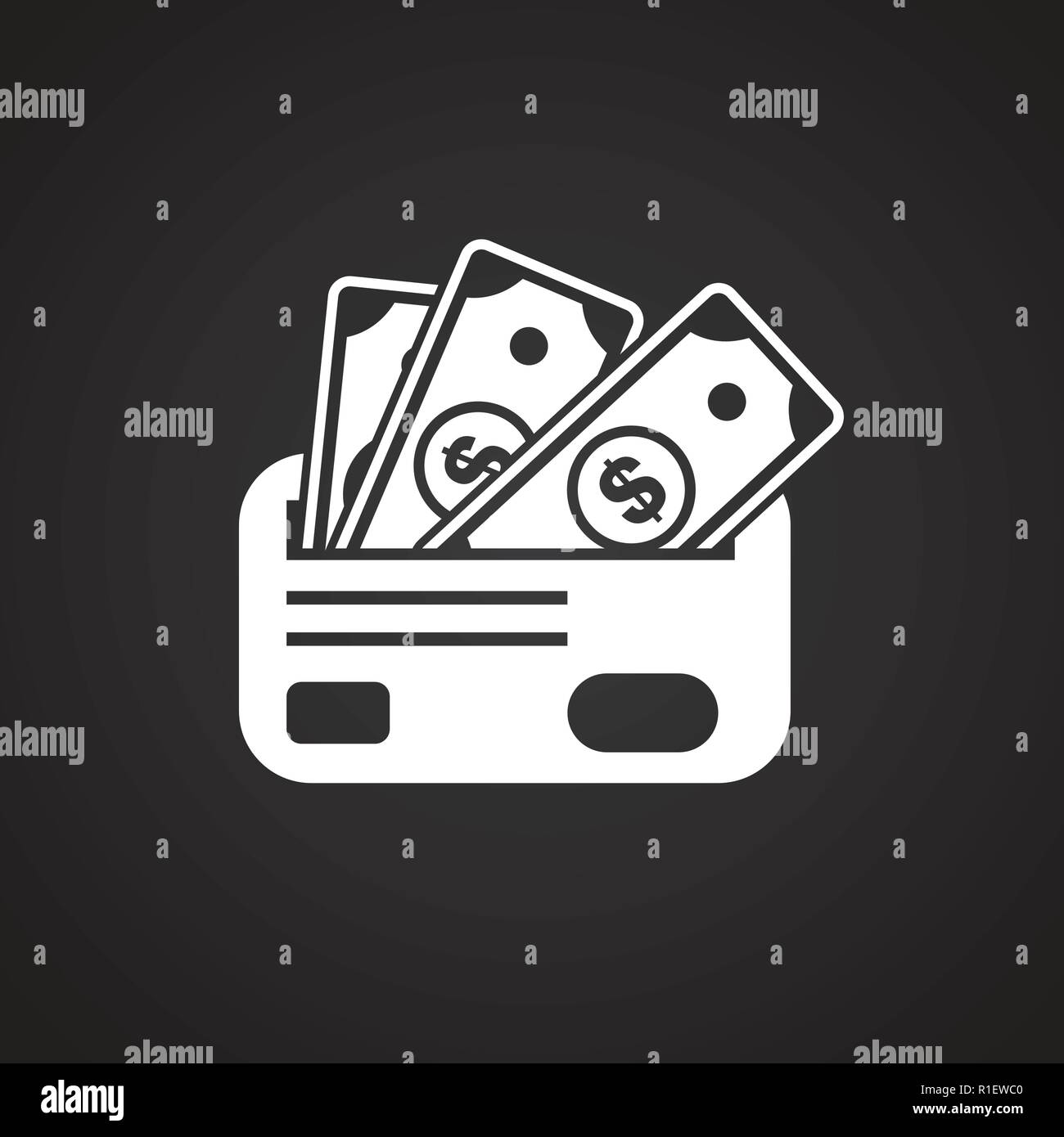Money sack on pile Stock Vector Images - Alamy